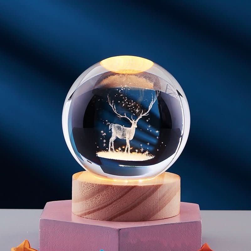 AuraShine 3D LED Crystal Lamp | Dreamy Multi-Color Lighting | Touch ...
