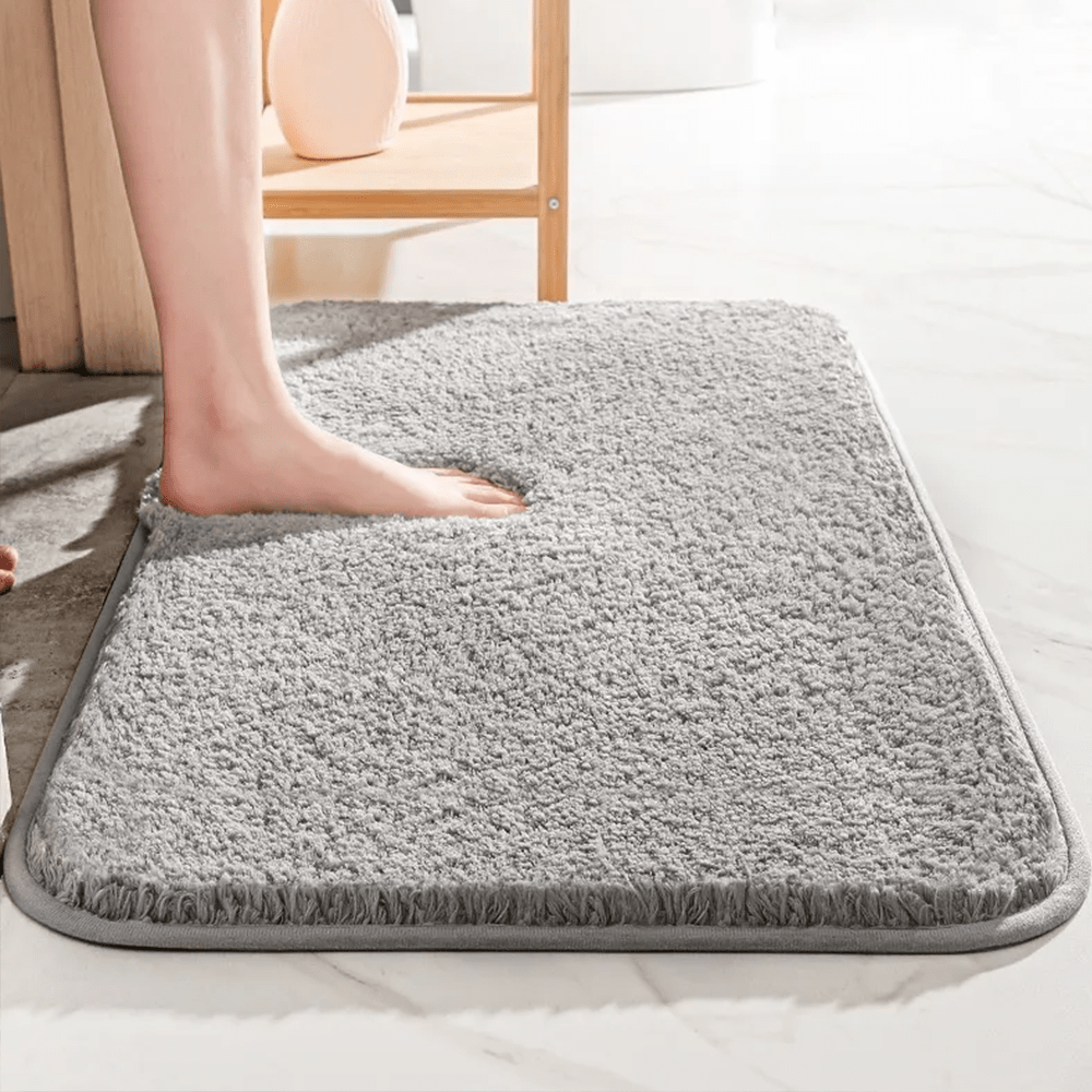 CUSHLY – Extra thick microfiber bath mat, ultra-soft & absorbent, quick ...