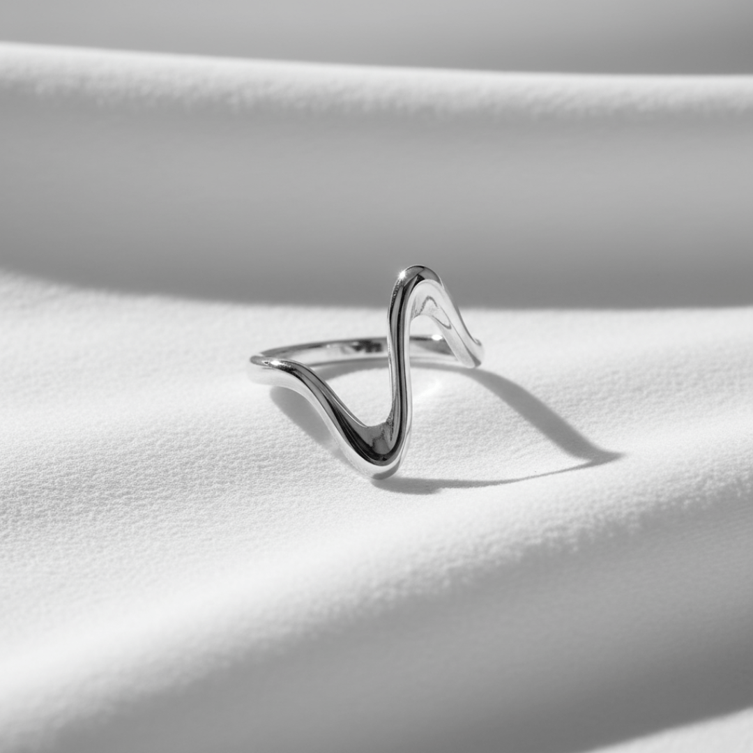Silver Pulse Wave Ring – SUNNEREY