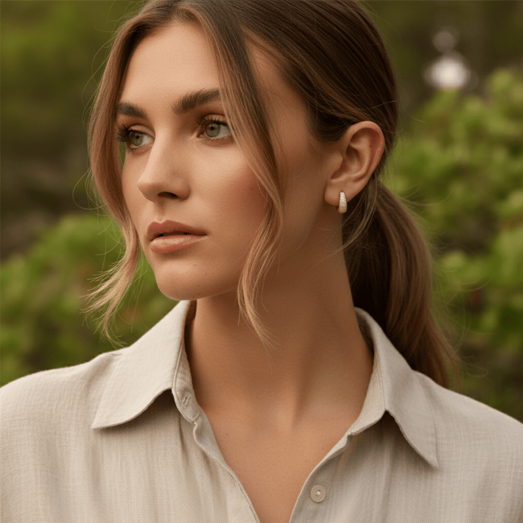 Sparkle Gouden Medium Oorringen – SUNNEREY